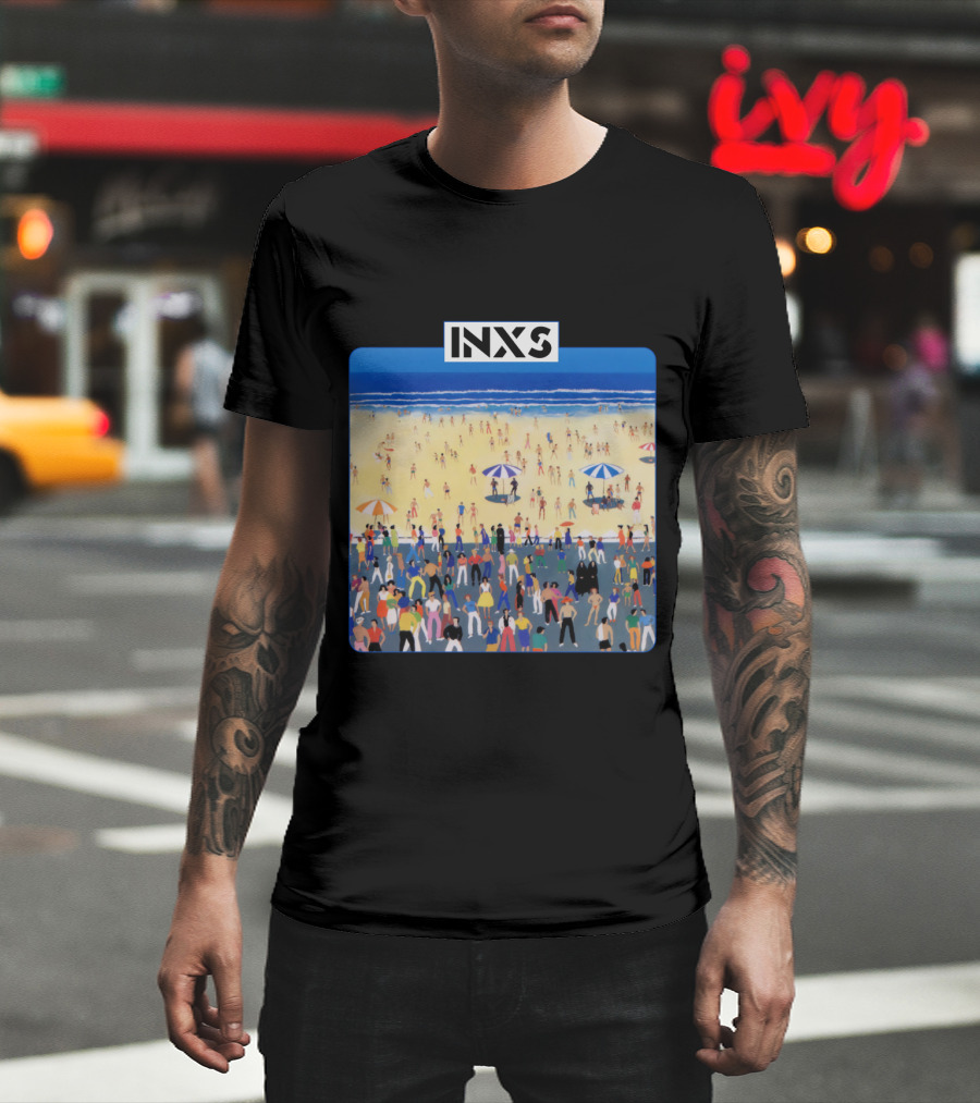 INXS Bondi Beach Crowd T-Shirt