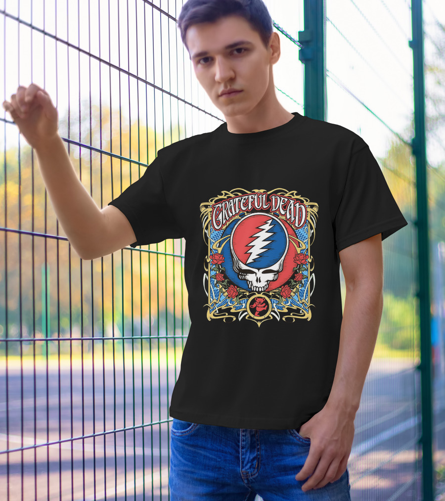 Grateful Dead Skull And Roses Steal Your Face T-Shirt