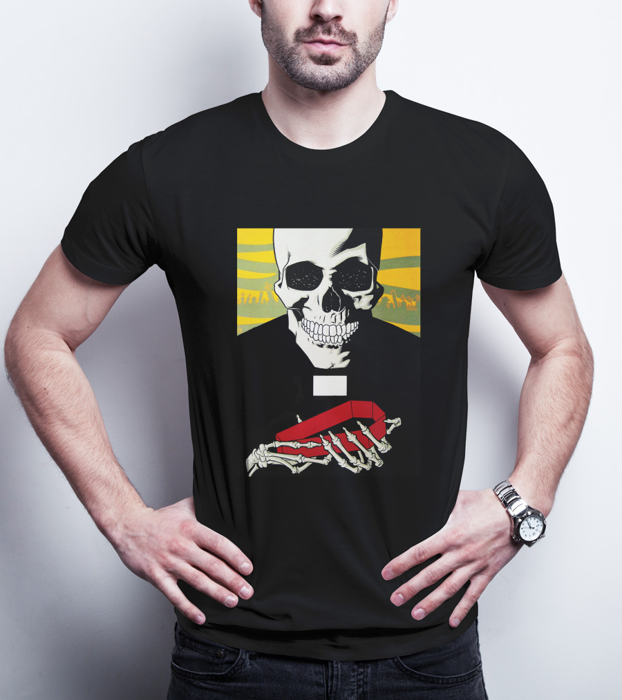 Brlg Skull Holding Red Object T-Shirt