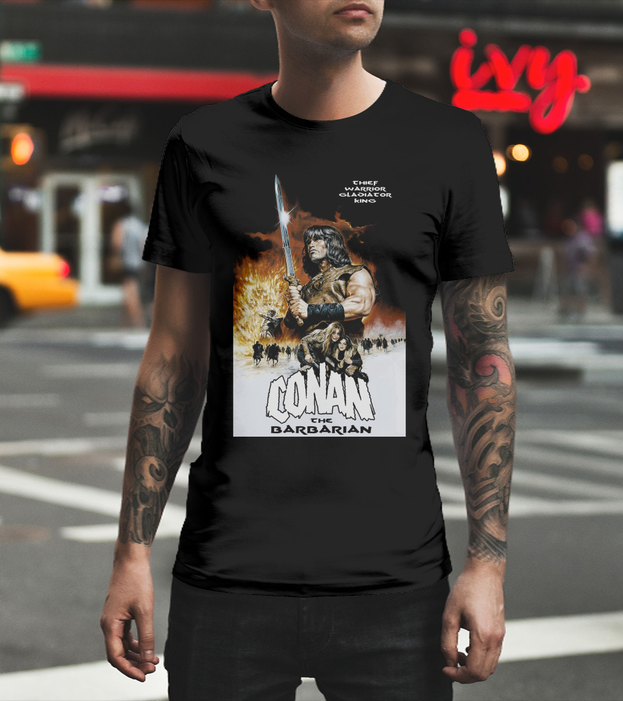 Conan The Barbarian Chief Warrior Gladiator King T-Shirt