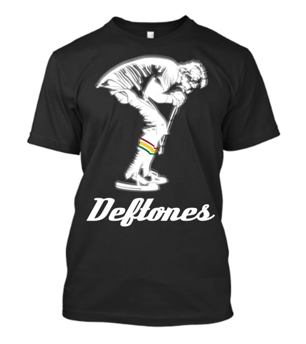 Deftones Dtn (34) Monochrome Kneeling Figure With Colorful Ankle Band T-Shirt
