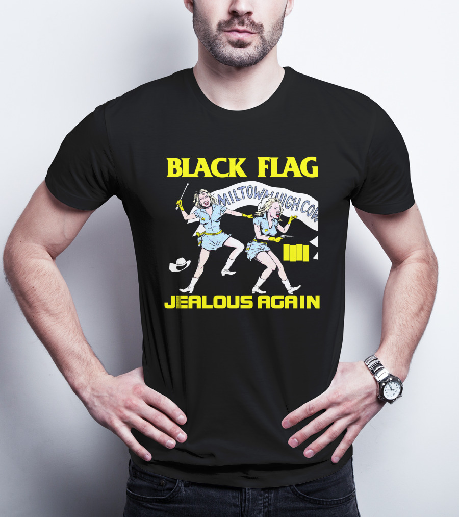Black Flag Jealous Again Miltown High Co T-Shirt