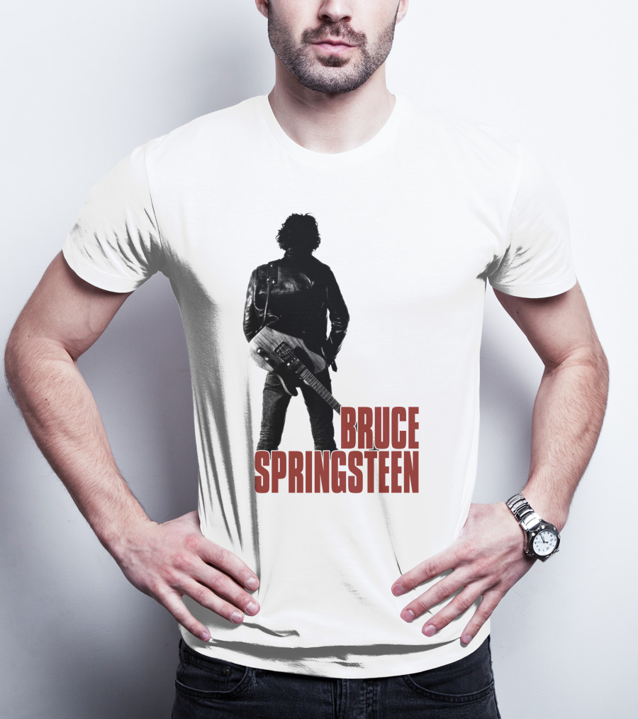 Bruce Springsteen Iconic Silhouette With Guitar T-Shirt