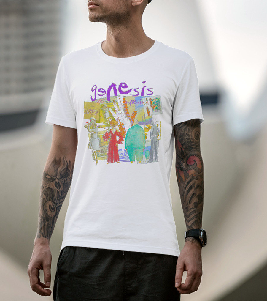 Genesis Album Collage Art Characters And Colors T-Shirt
