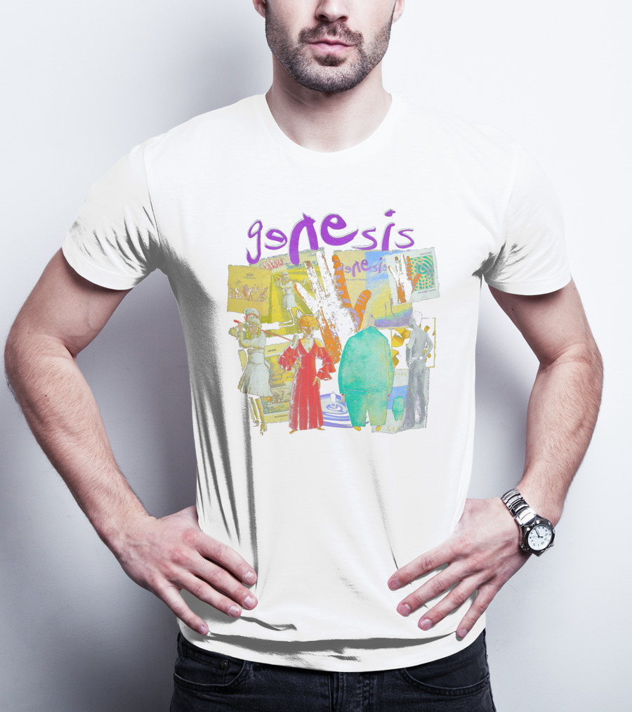 Genesis Album Collage Art Characters And Colors T-Shirt