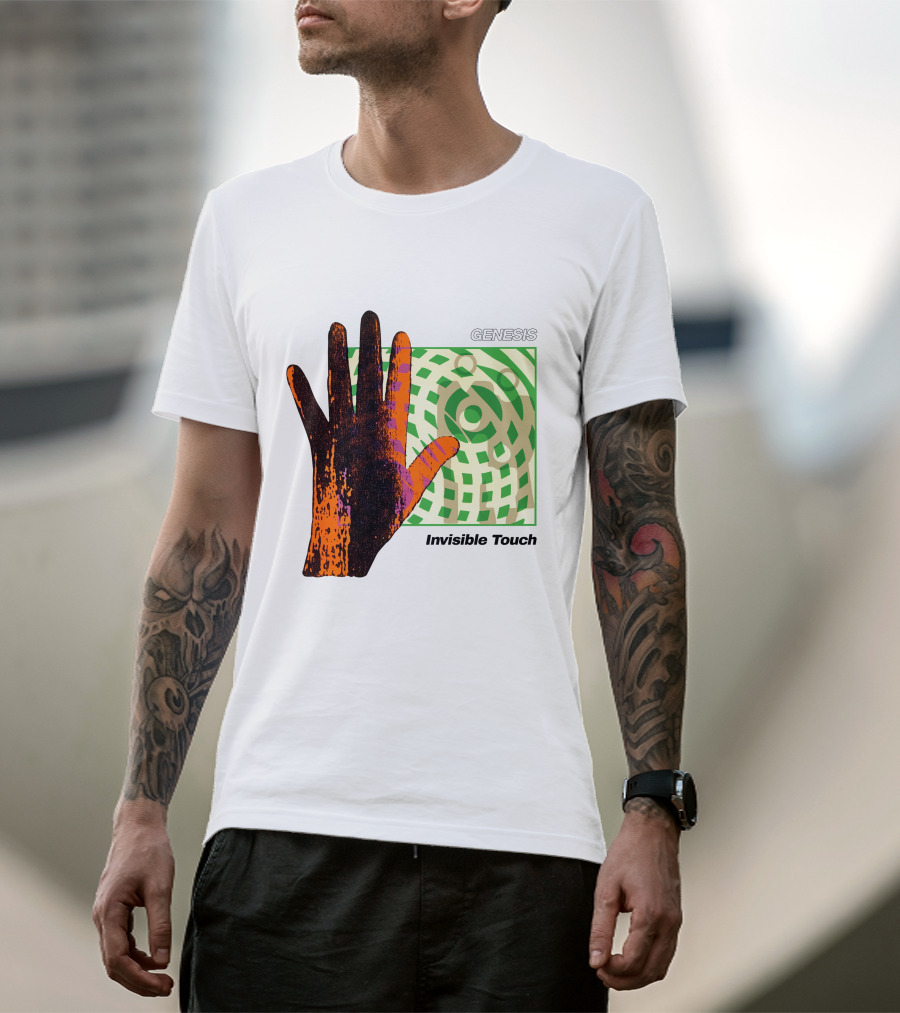 Genesis Invisible Touch Album Cover Hand Artwork T-Shirt