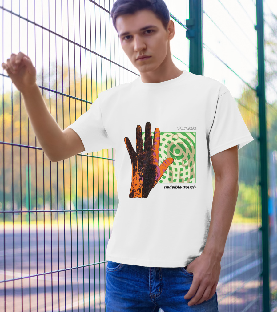 Genesis Invisible Touch Album Cover Hand Artwork T-Shirt