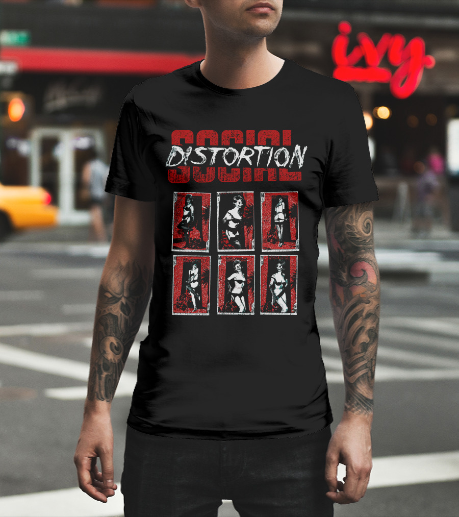 Social Distortion Pin-Up Card Art T-Shirt