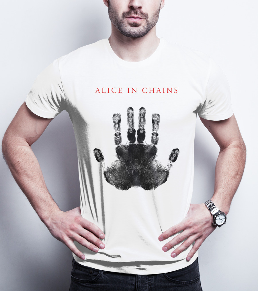 Alice In Chains Handprint With Numbers T-Shirt