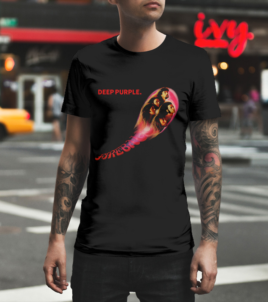Deep Purple Fireball Album Cover Artwork T-Shirt