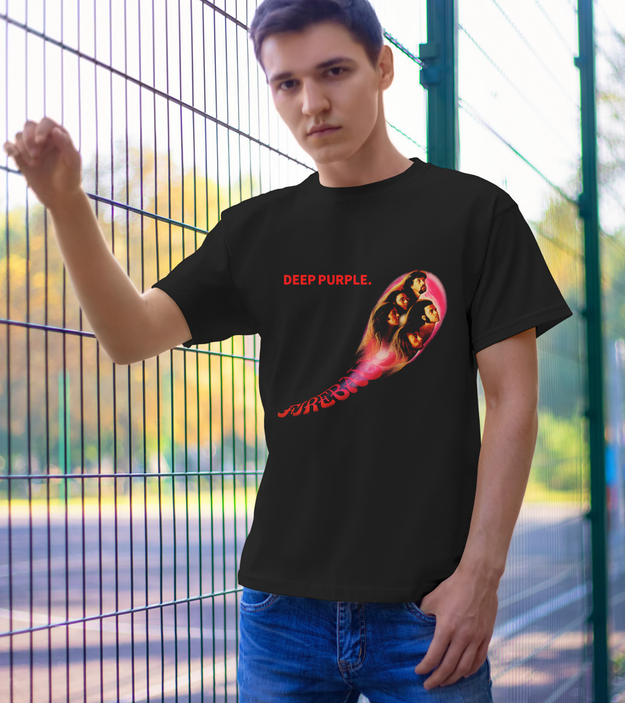 Deep Purple Fireball Album Cover Artwork T-Shirt