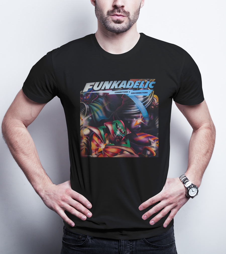 Funkadelic Connections & Disconnections Colorful Cosmic Motif T-Shirt