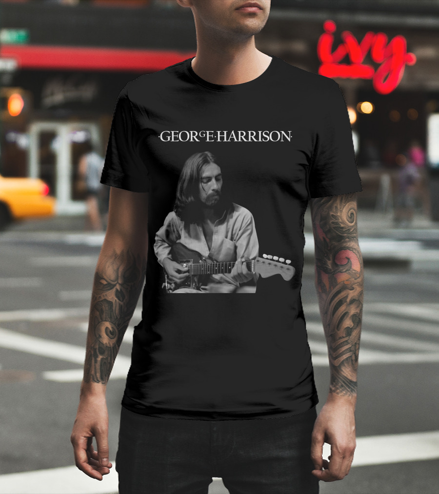 George Harrison Playing Guitar T-Shirt