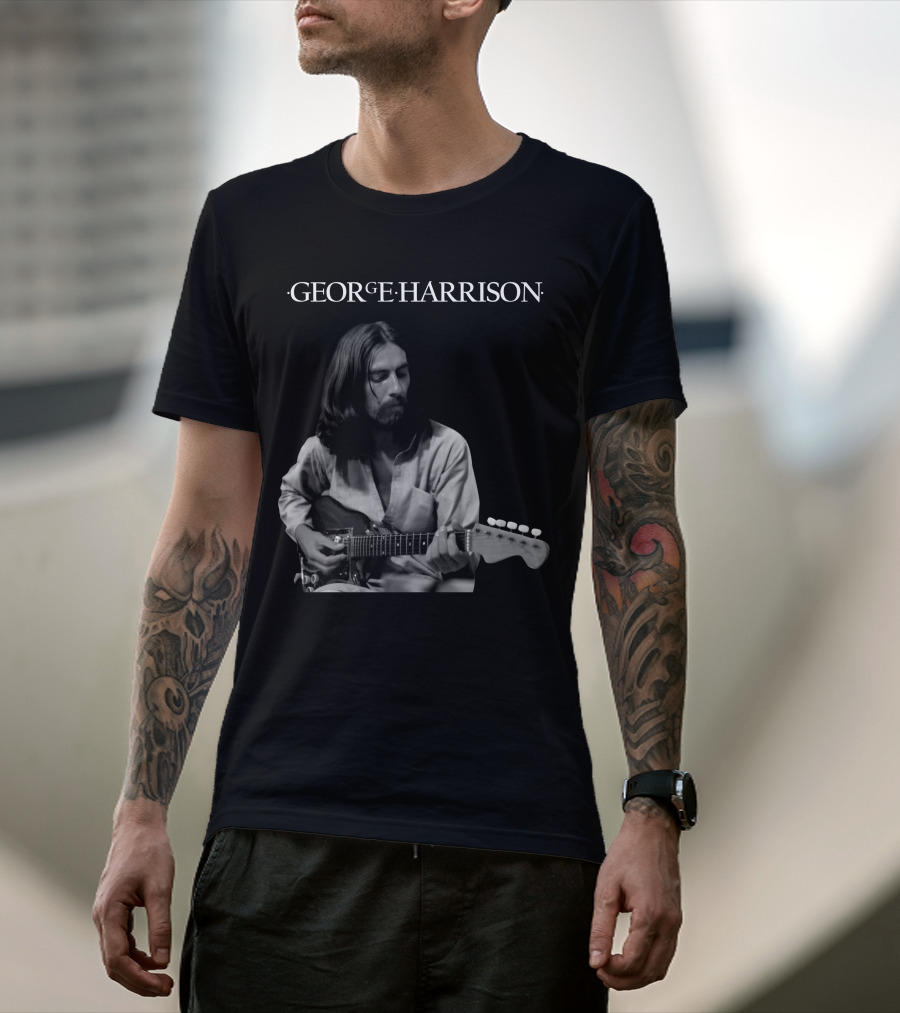 George Harrison Playing Guitar T-Shirt