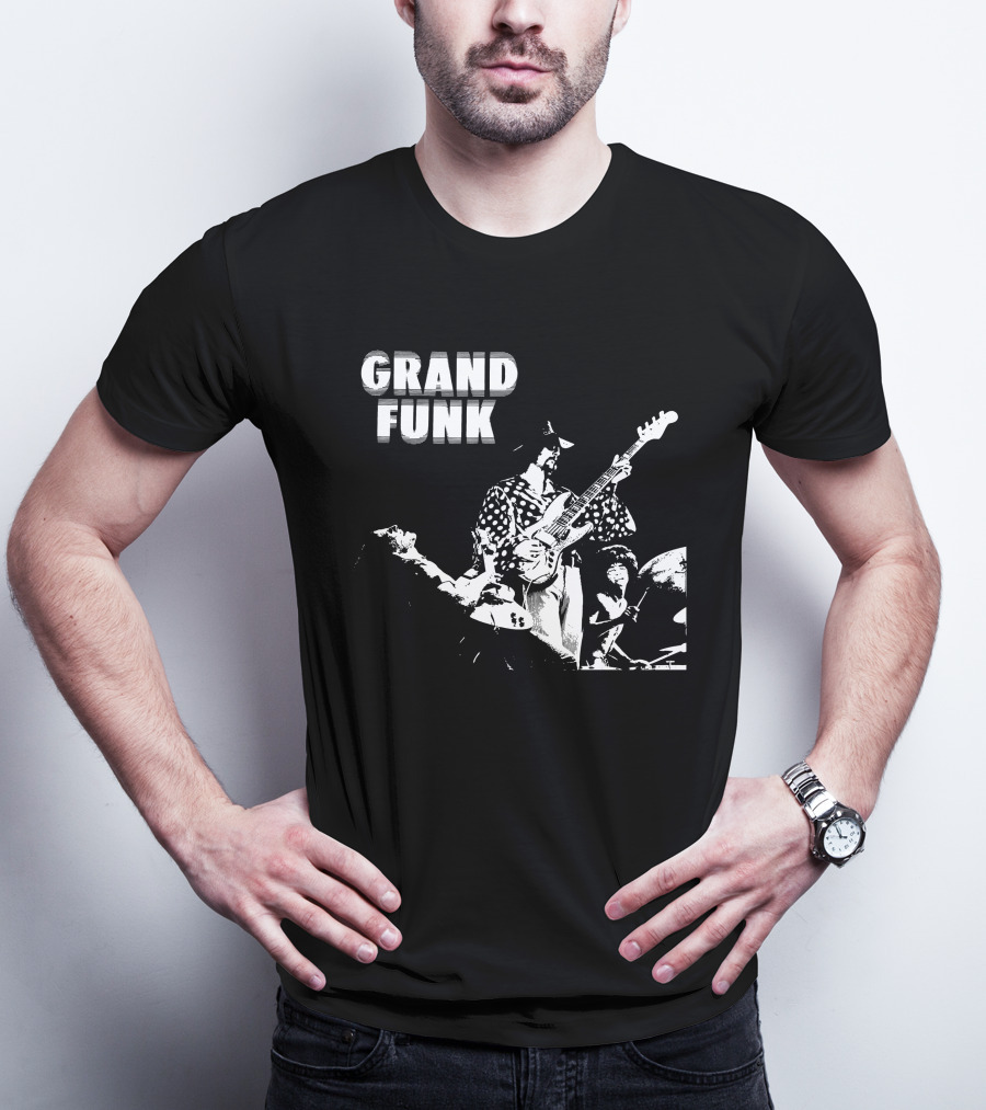 Grand Funk Railroad Live Concert Performance Retro Style T-Shirt