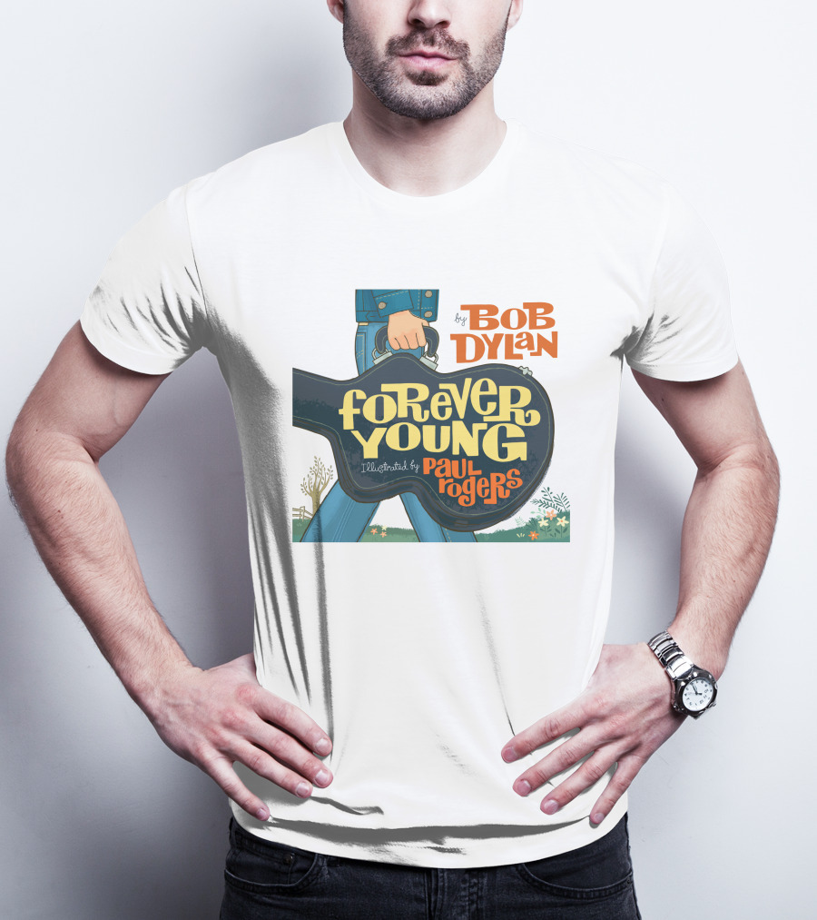 Bob Dylan Forever Young Illustrated By Paul Rogers T-Shirt