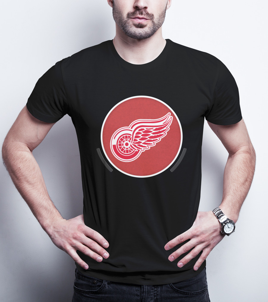 Detroit Red Wings Iconic Winged Wheel Power Decal T-Shirt