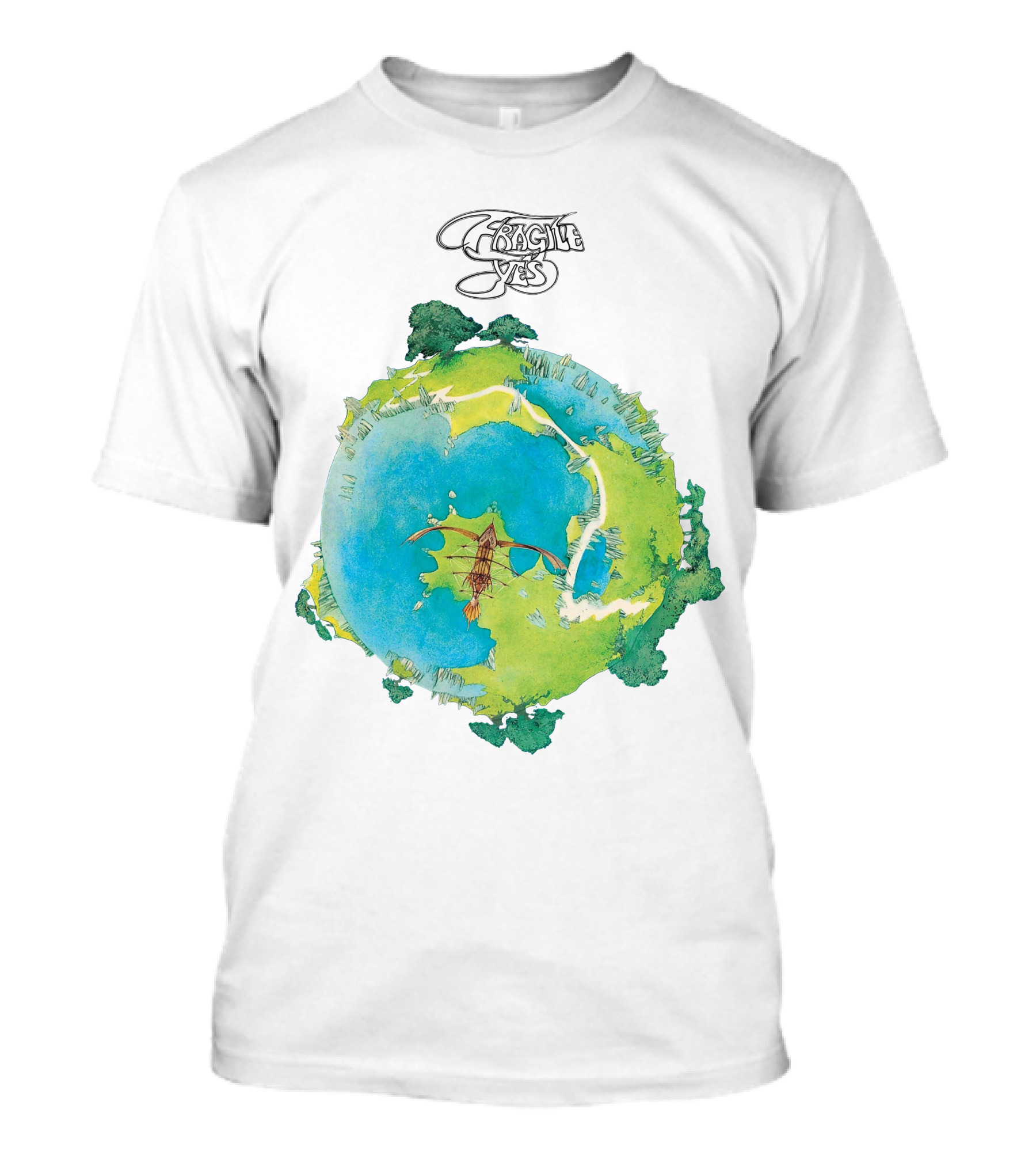 Yes Fragile Artwork Round Earth Concept T-Shirt