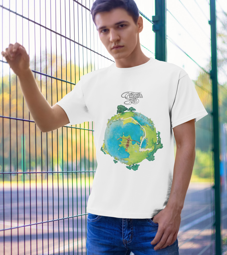 Yes Fragile Artwork Round Earth Concept T-Shirt