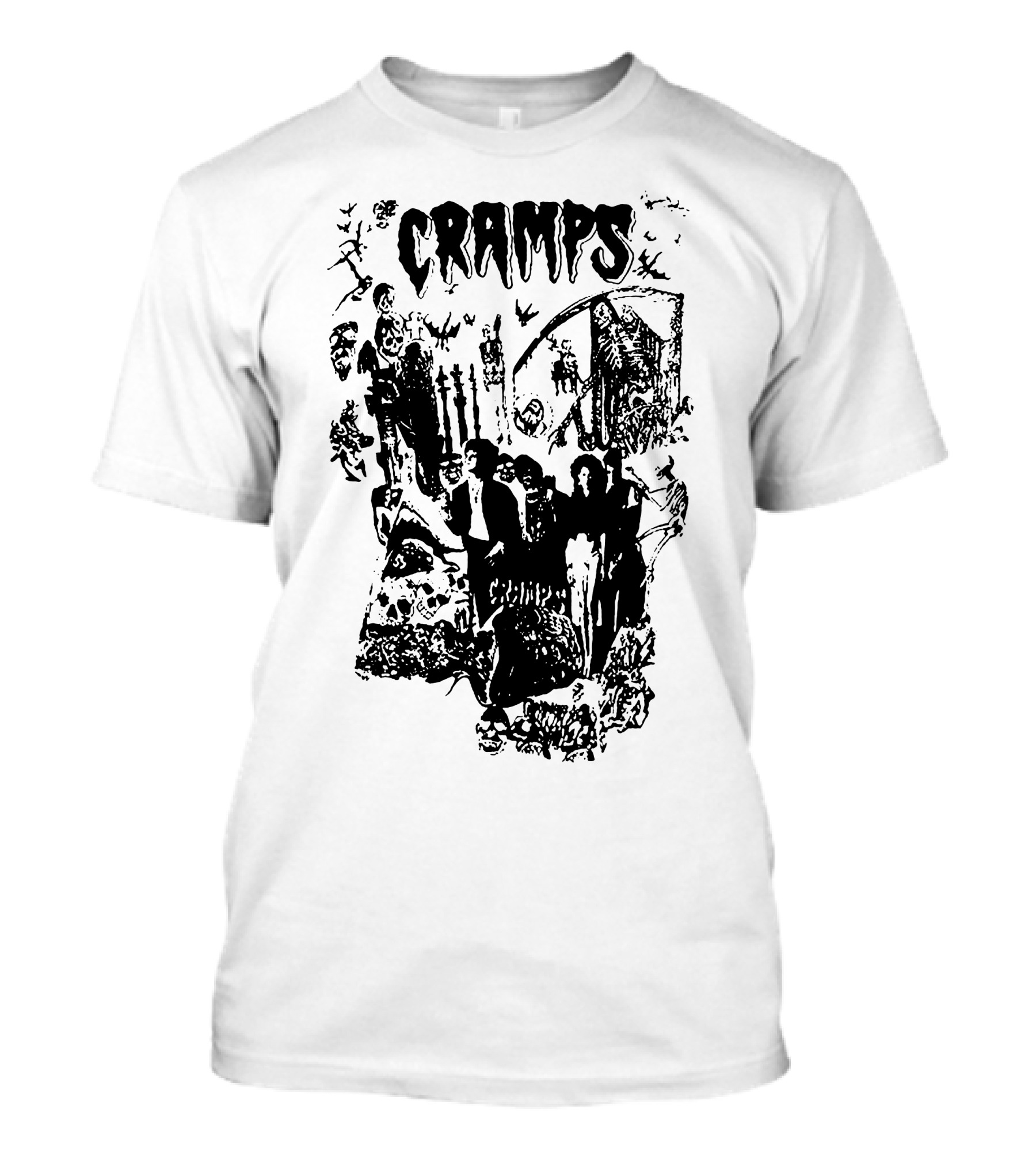 Cramps Gothic Horror Collage Tcr T-Shirt