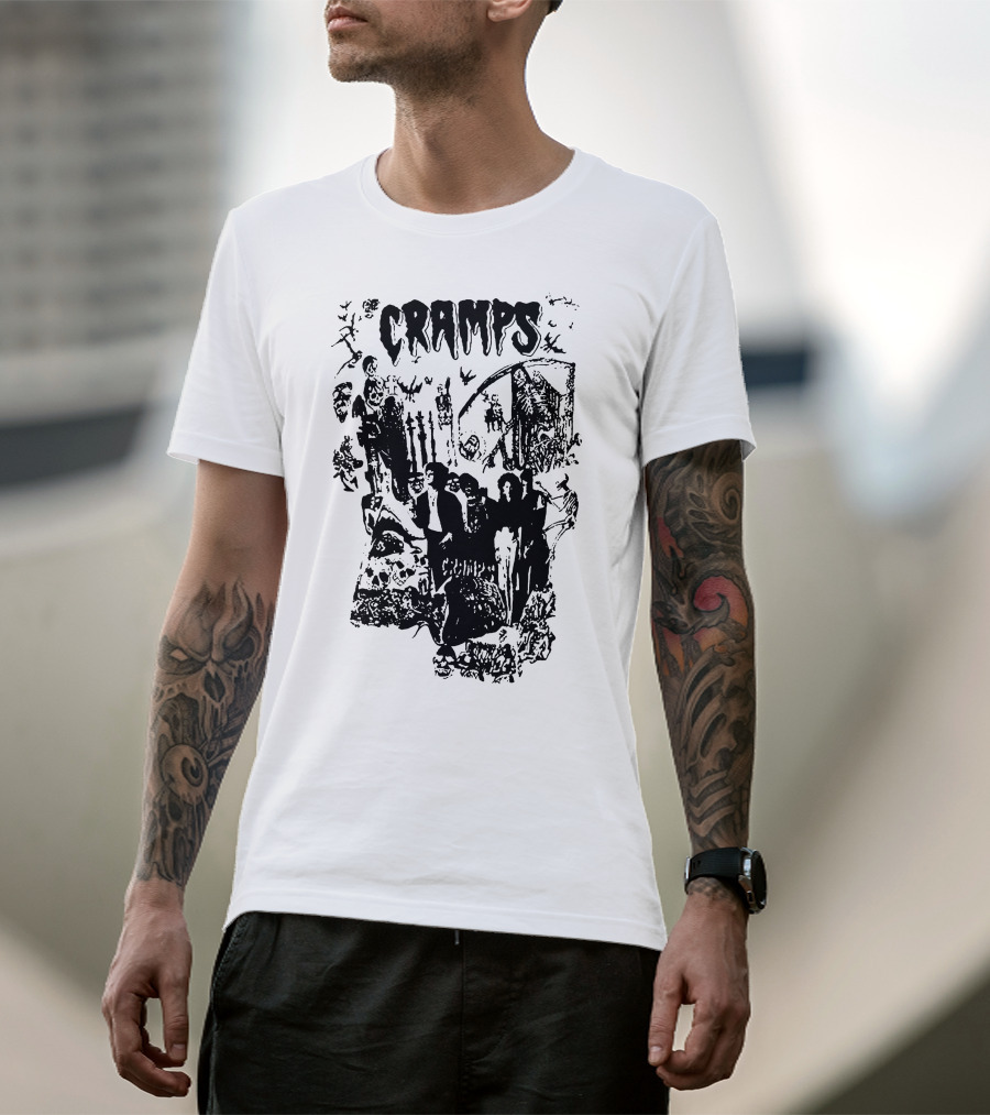 Cramps Gothic Horror Collage Tcr T-Shirt