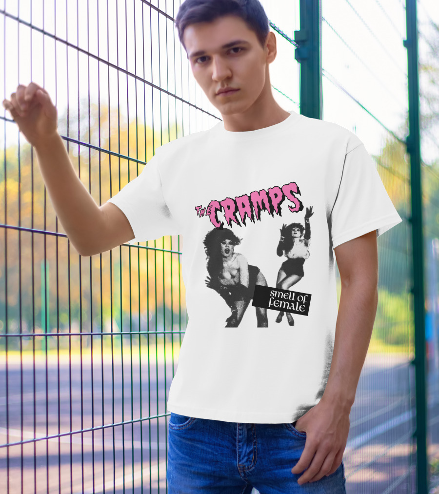 The Cramps Smell Of Female Vintage Punk Rock Album Cover T-Shirt