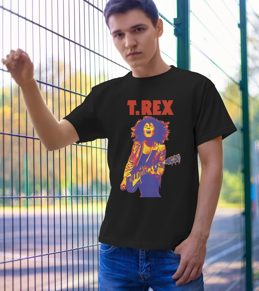 T. Rex Electric Guitar Glam Rock T-Shirt
