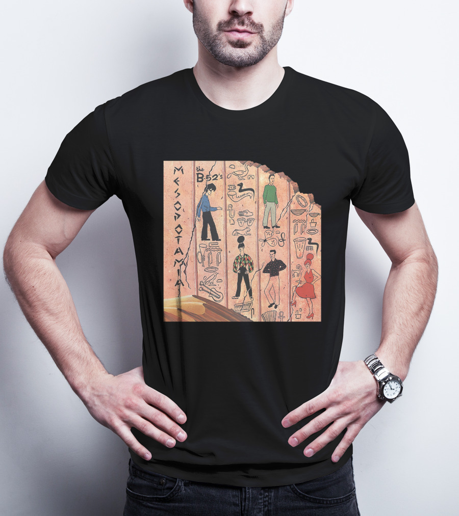 The B-52'S Mesopotamia Album Art With Band Members And Hieroglyphics T-Shirt