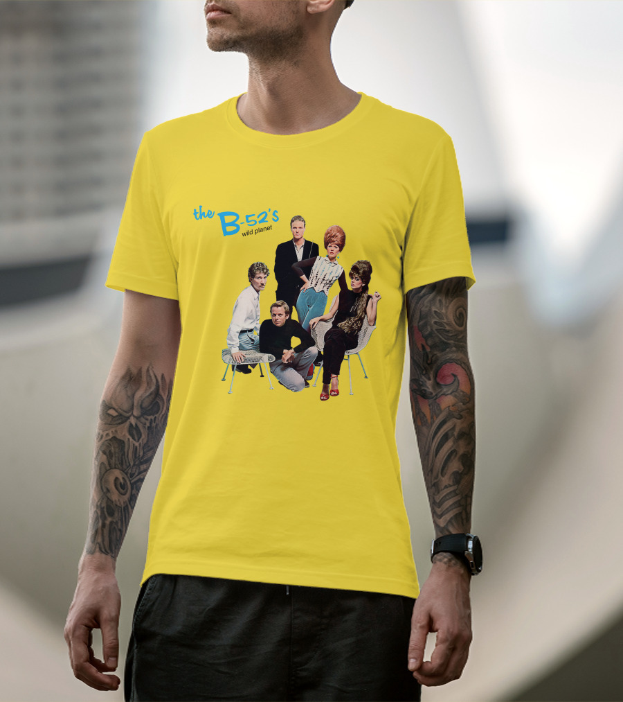 The B-52'S Wild Planet Album Cover Group Photo T-Shirt