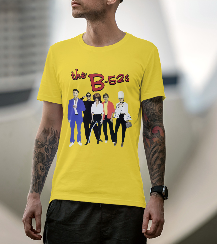 The B-52S Band Members Retro Style Ensemble T-Shirt