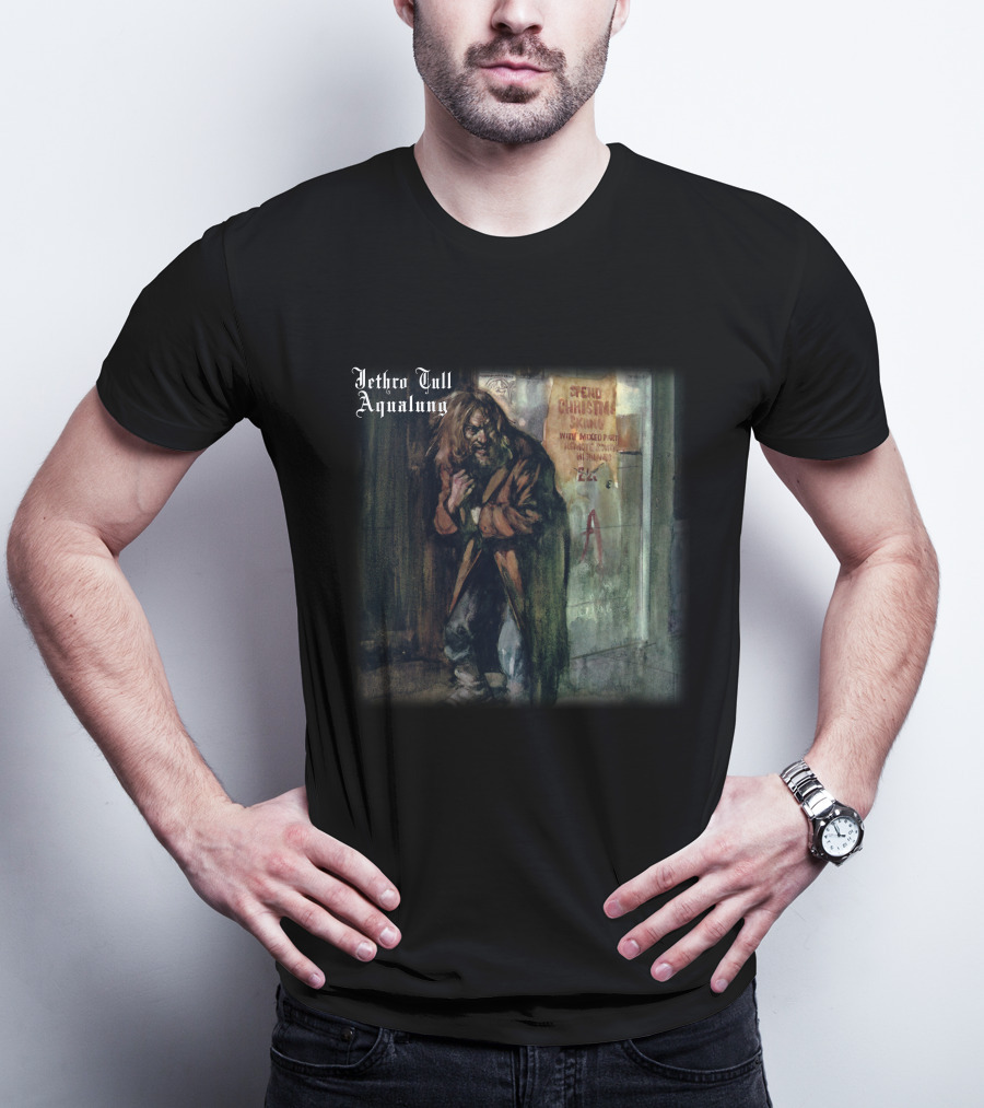 Jethro Tull Aqualung Album Art Homeless Man T-Shirt