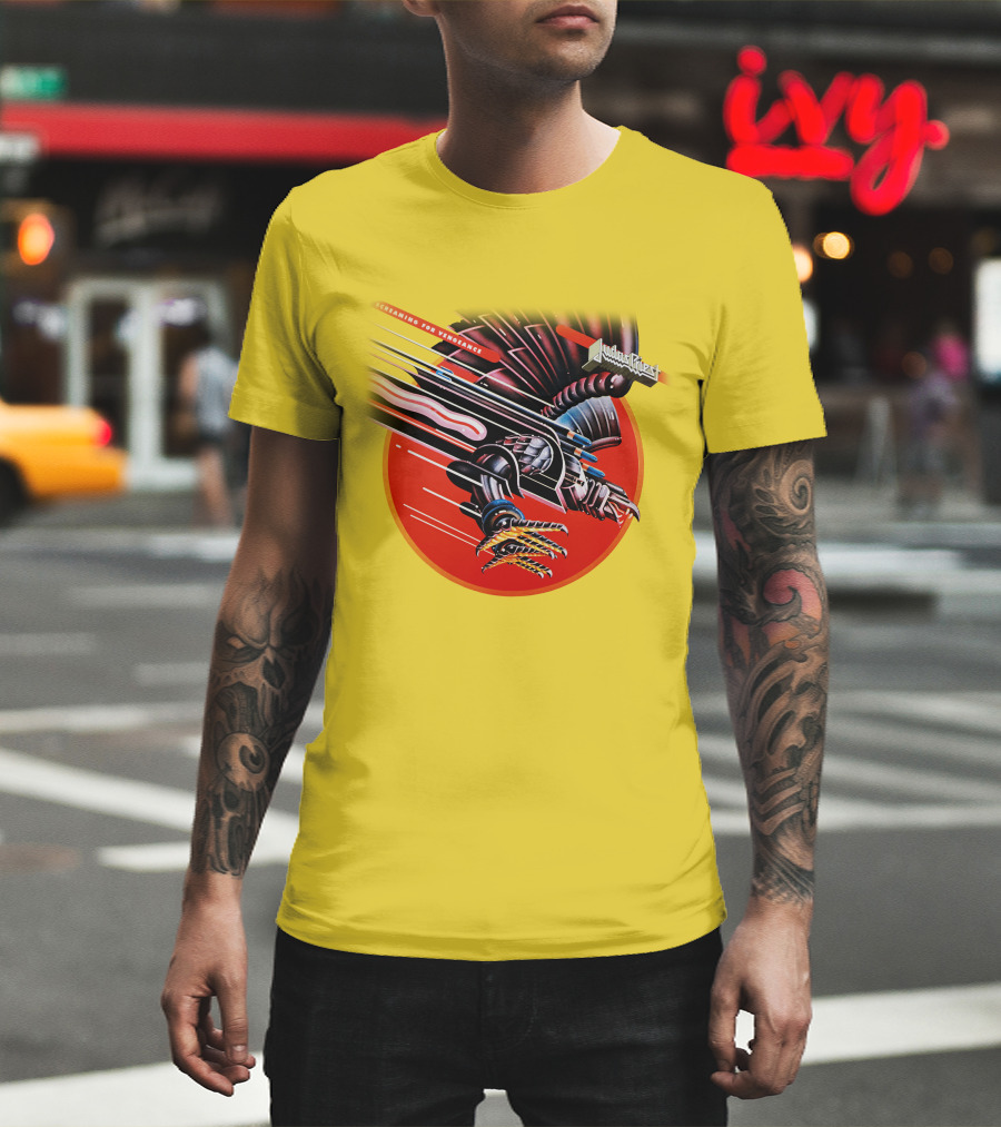 Judas Priest Screaming For Vengeance Album Cover Artwork T-Shirt