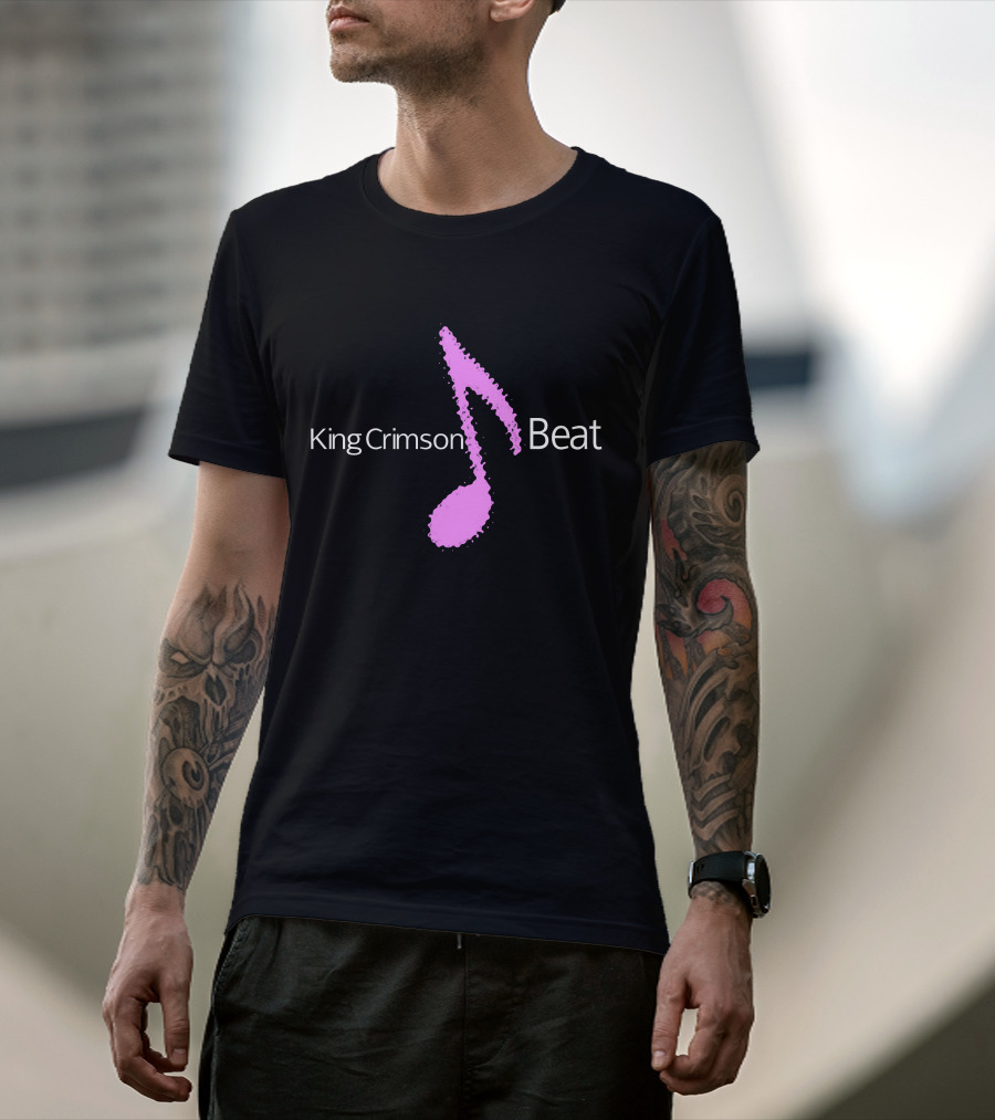 King Crimson Beat Pink Musical Note T-Shirt