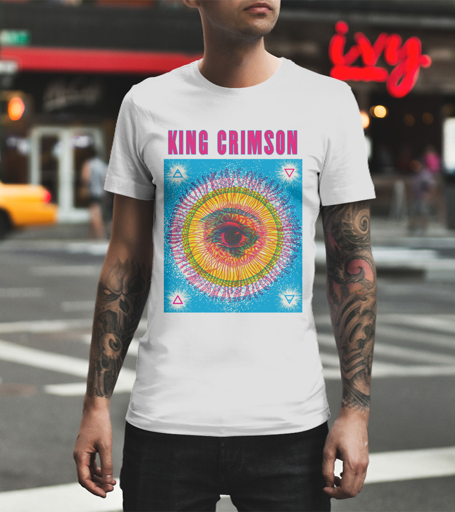 King Crimson Psychedelic Eye Geometric T-Shirt