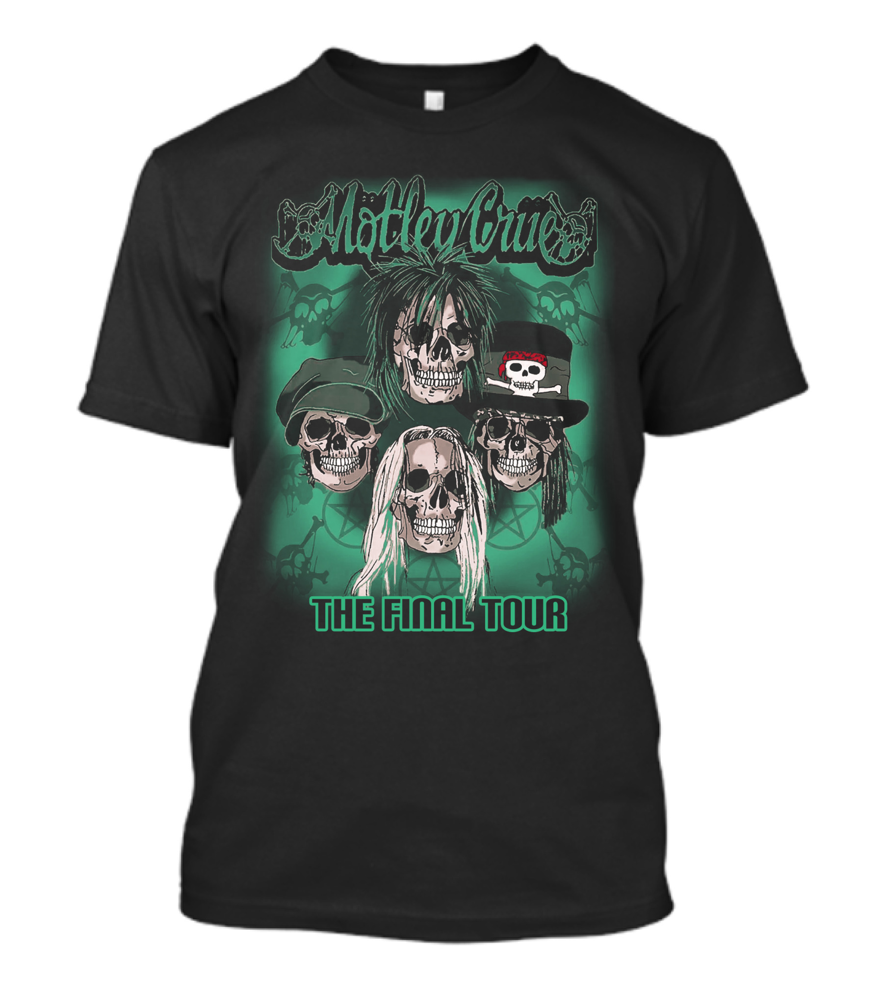Mötley Crüe The Final Tour Skull Faces T-Shirt