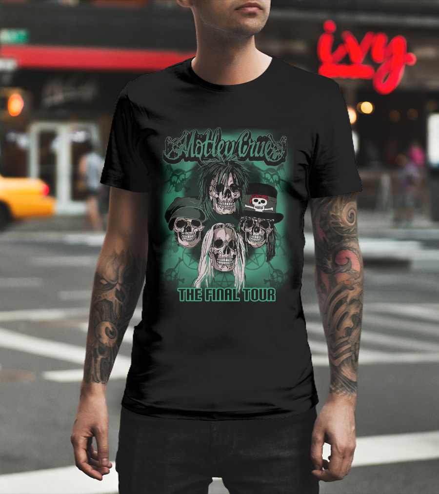 Mötley Crüe The Final Tour Skull Faces T-Shirt