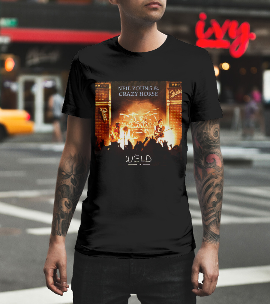 Neil Young & Crazy Horse Weld Live Performance Stage Amps T-Shirt