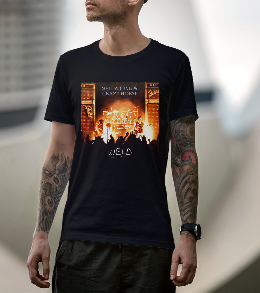 Neil Young & Crazy Horse Weld Live Performance Stage Amps T-Shirt