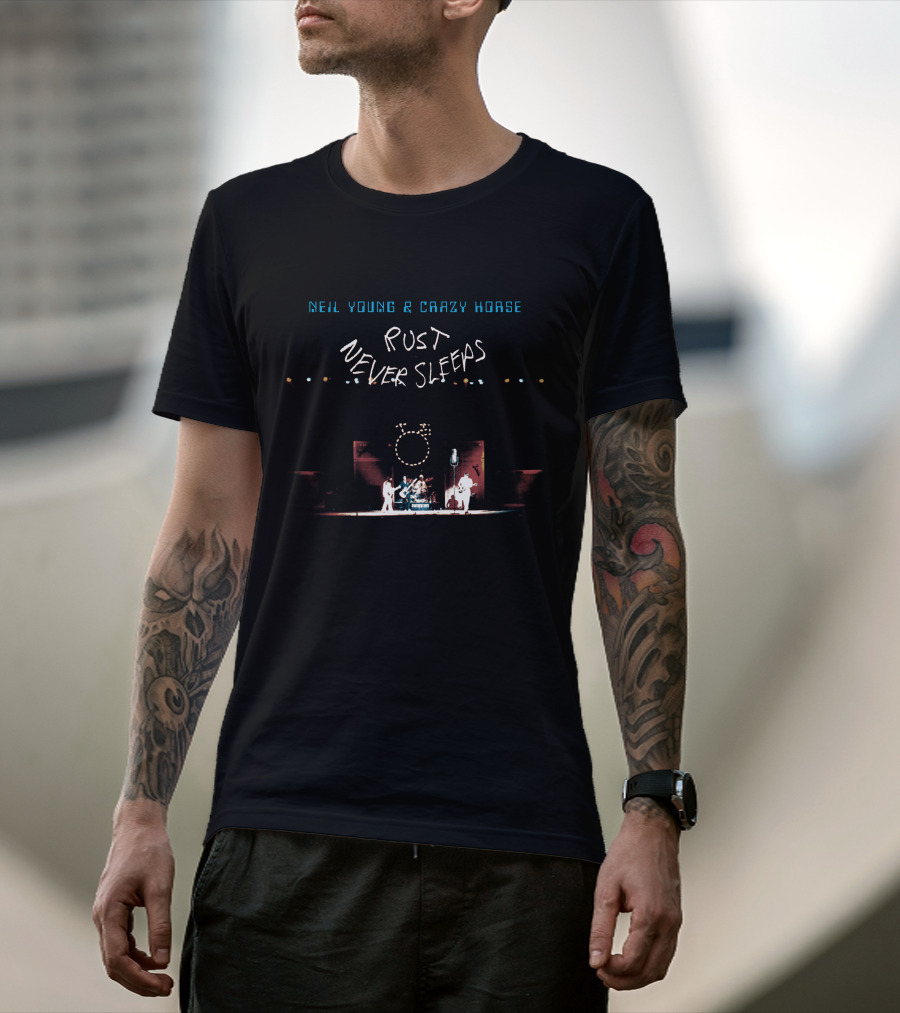 Neil Young & Crazy Horse Rust Never Sleeps Concert Scene T-Shirt