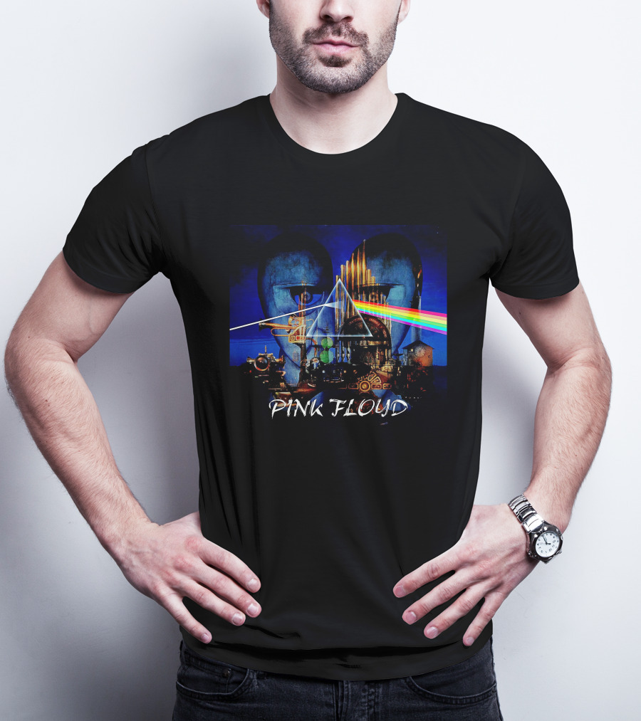 Pfl(32) Dark Side Inspired Pink Floyd Mashup T-Shirt