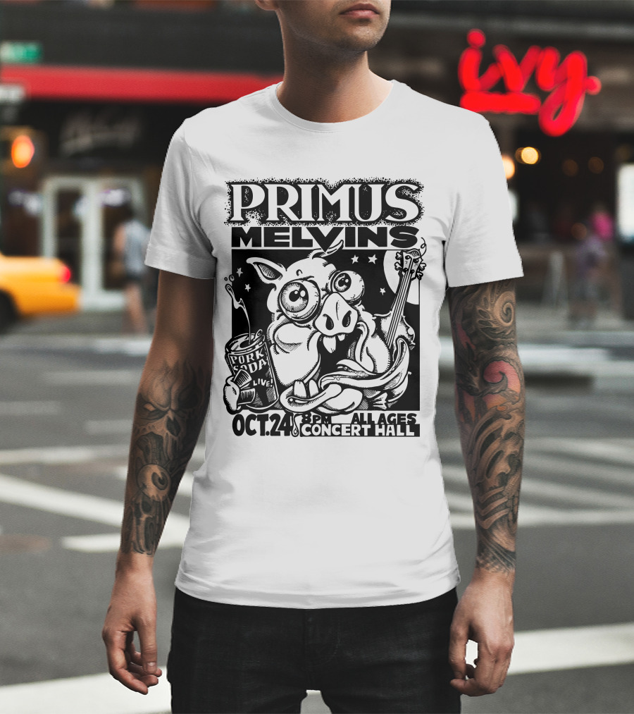 Primus Melvins Pork Soda Live Oct 24 Concert Hall T-Shirt