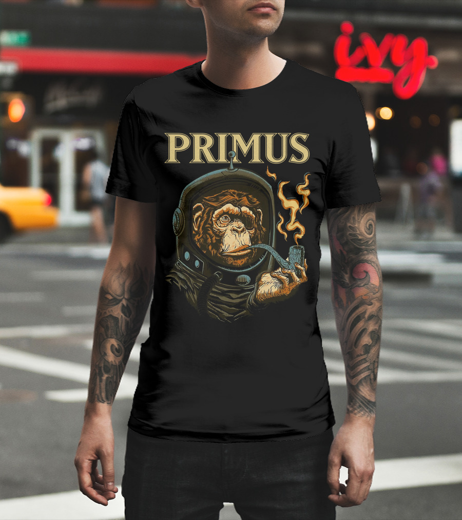 Primus Space Monkey Smoking Pipe T-Shirt