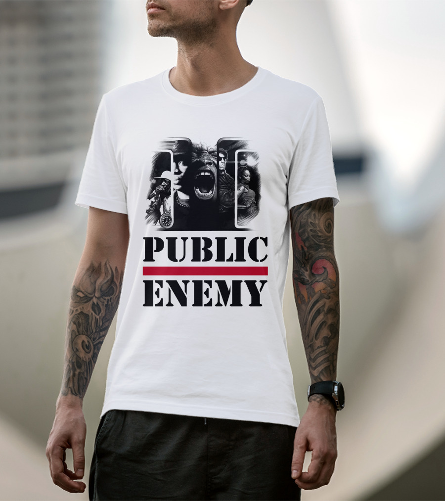 Public Enemy Retro Hip-Hop Icons T-Shirt