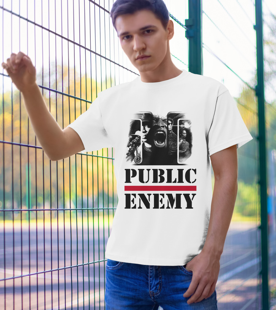 Public Enemy Retro Hip-Hop Icons T-Shirt
