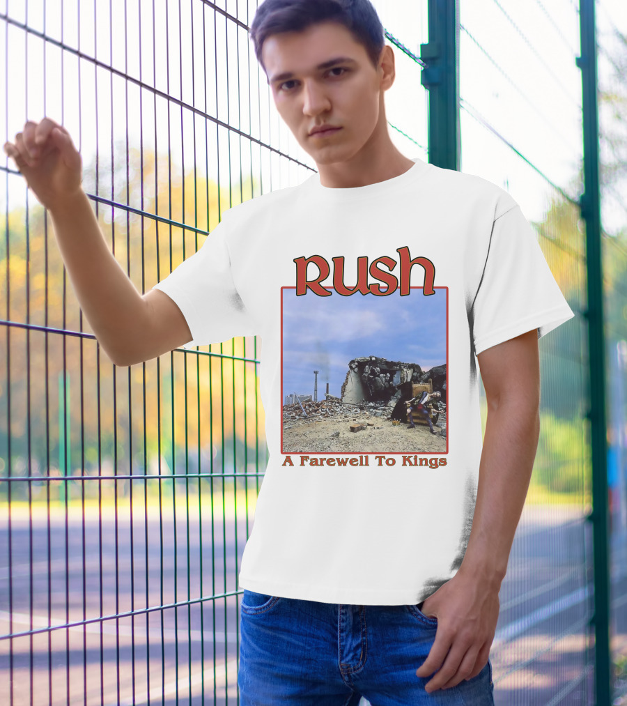Rush A Farewell To Kings Album Cover Ruins Blue Sky T-Shirt