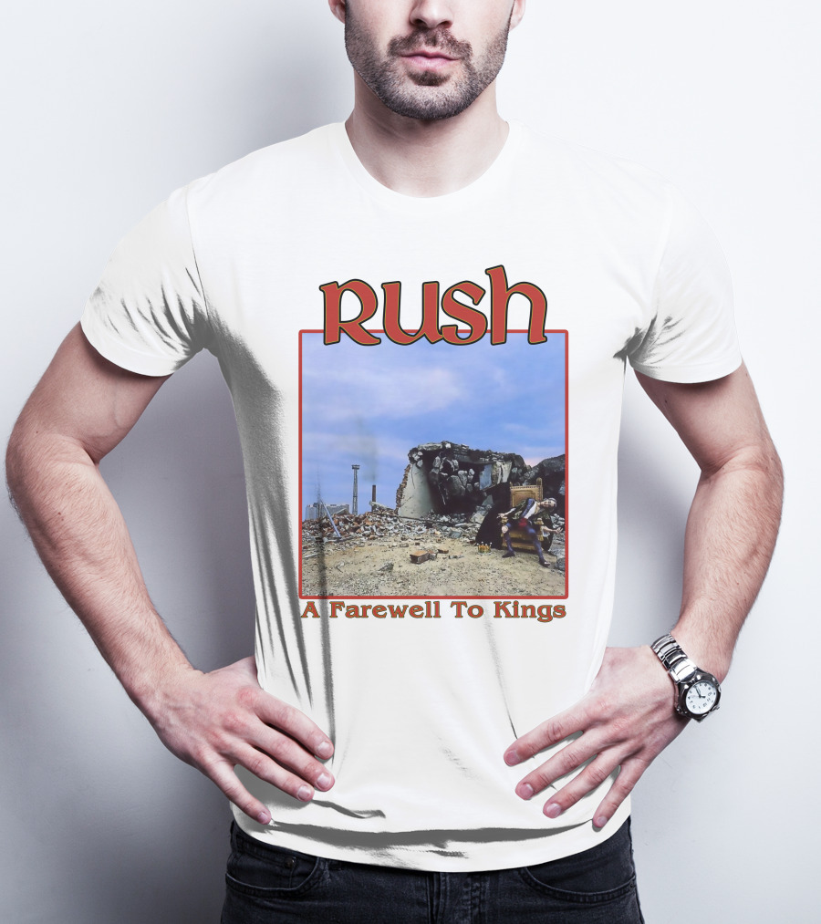 Rush A Farewell To Kings Album Cover Ruins Blue Sky T-Shirt