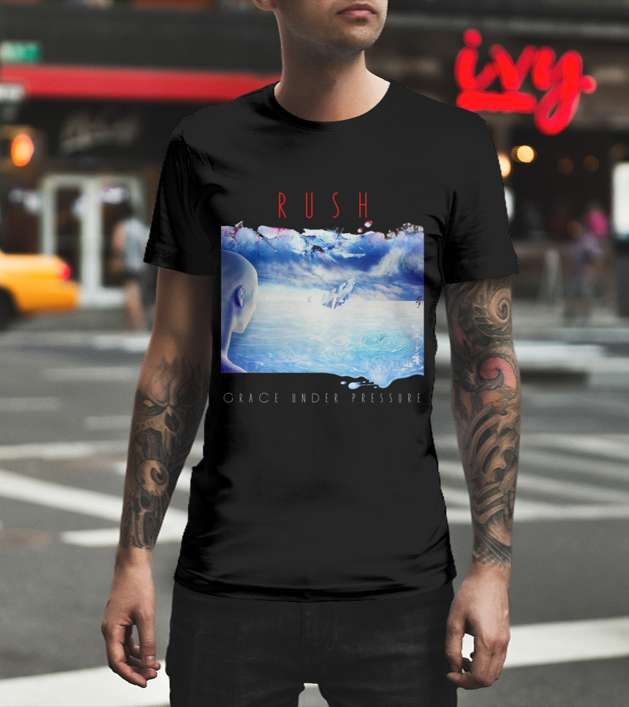 Rush Grace Under Pressure Oceanic Scene T-Shirt