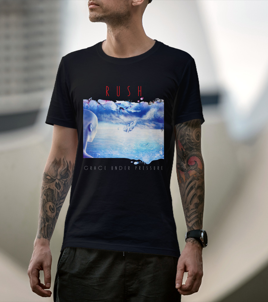 Rush Grace Under Pressure Oceanic Scene T-Shirt