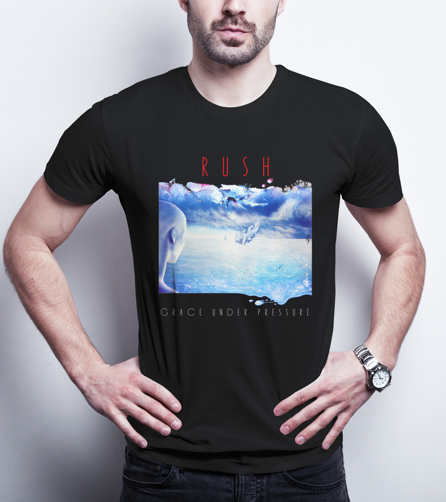 Rush Grace Under Pressure Oceanic Scene T-Shirt