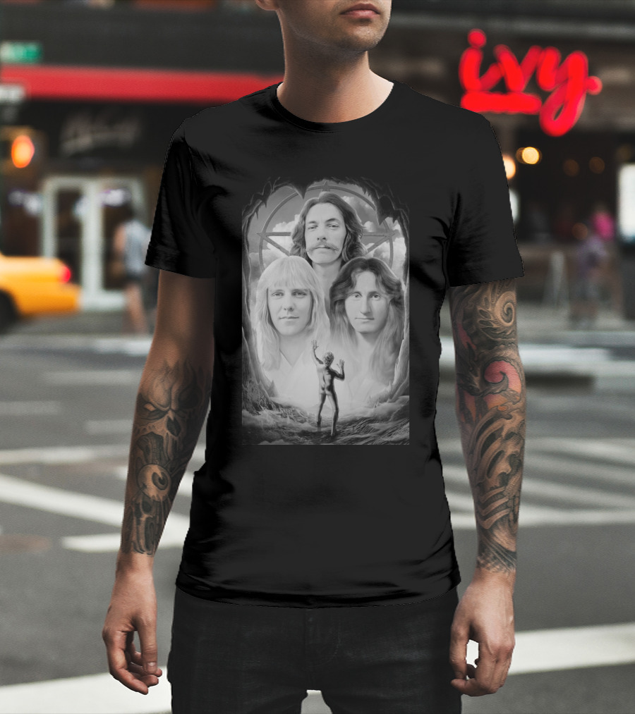 Rsh Band Portrait With Starman And Pentagram T-Shirt
